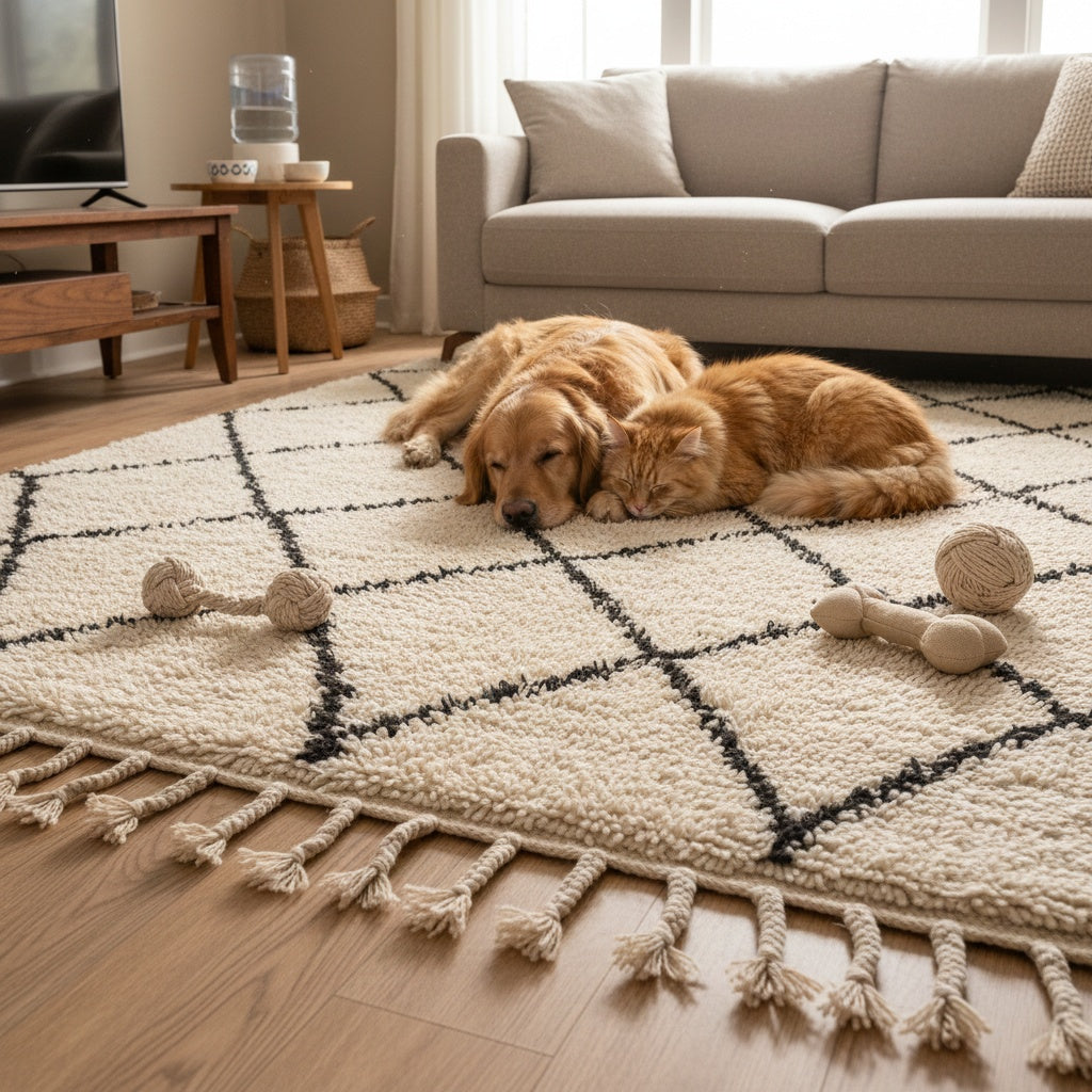 Pet-Friendly Home: Choosing Durable Moroccan Rugs That Withstand Wear ...
