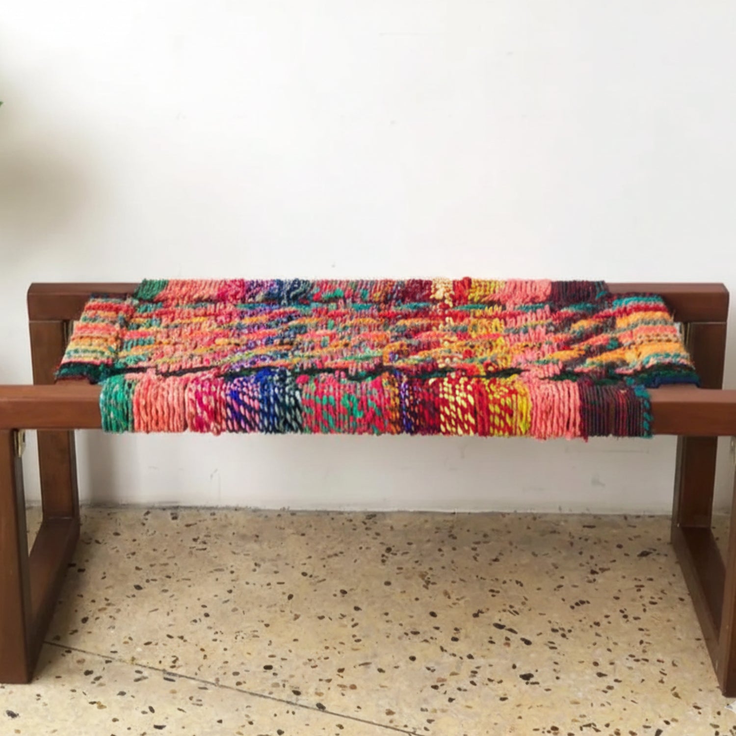 Handwoven Palm Leaf Bench - Moroccan Handmade Furniture – King Of Handmade