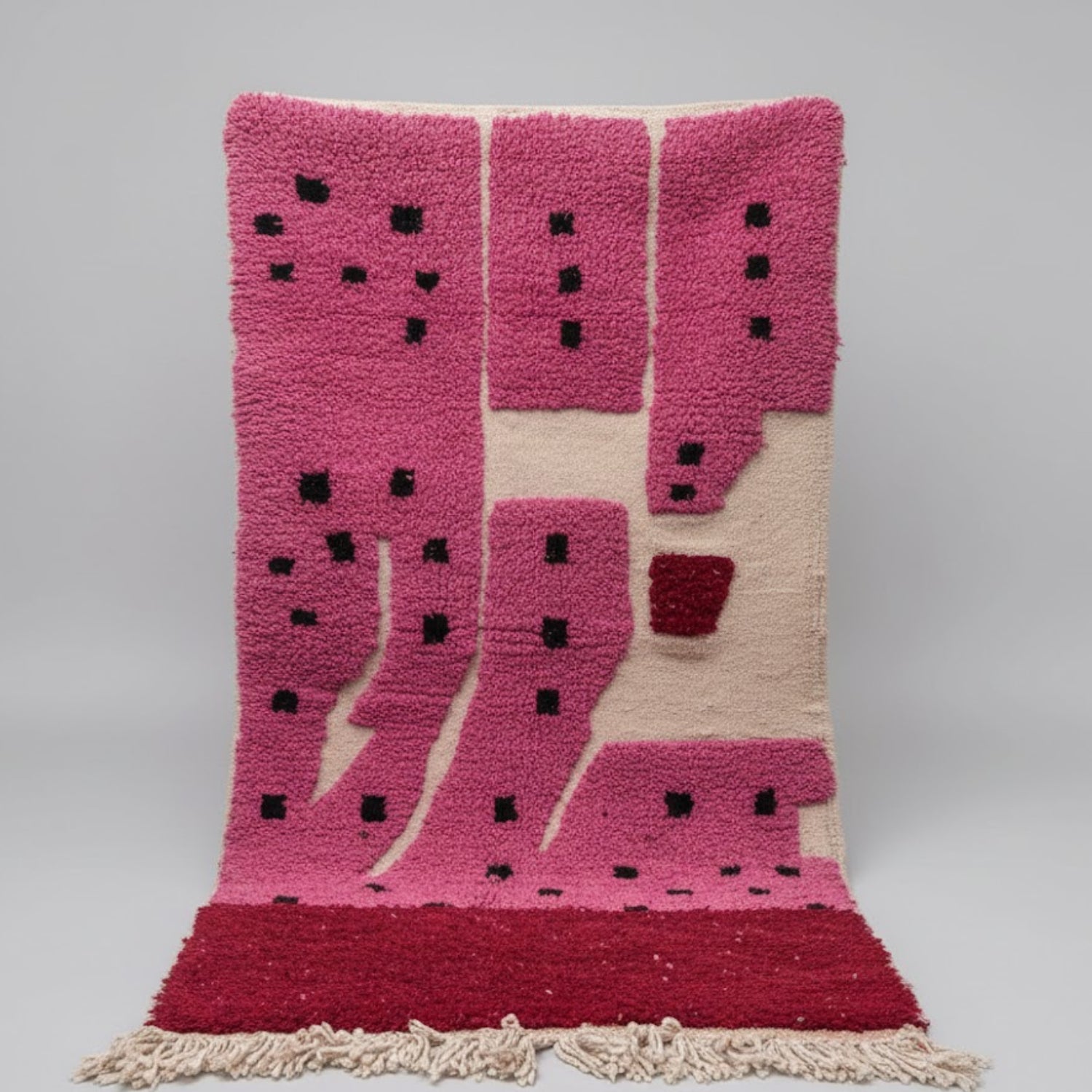 Berber Pink Moroccan Wool Rug – Handmade Moroccan Rug – King Of Handmade